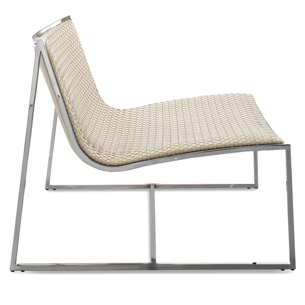 Samoa Woven Leather Lounge Chair by Alivar | Urban Avenue